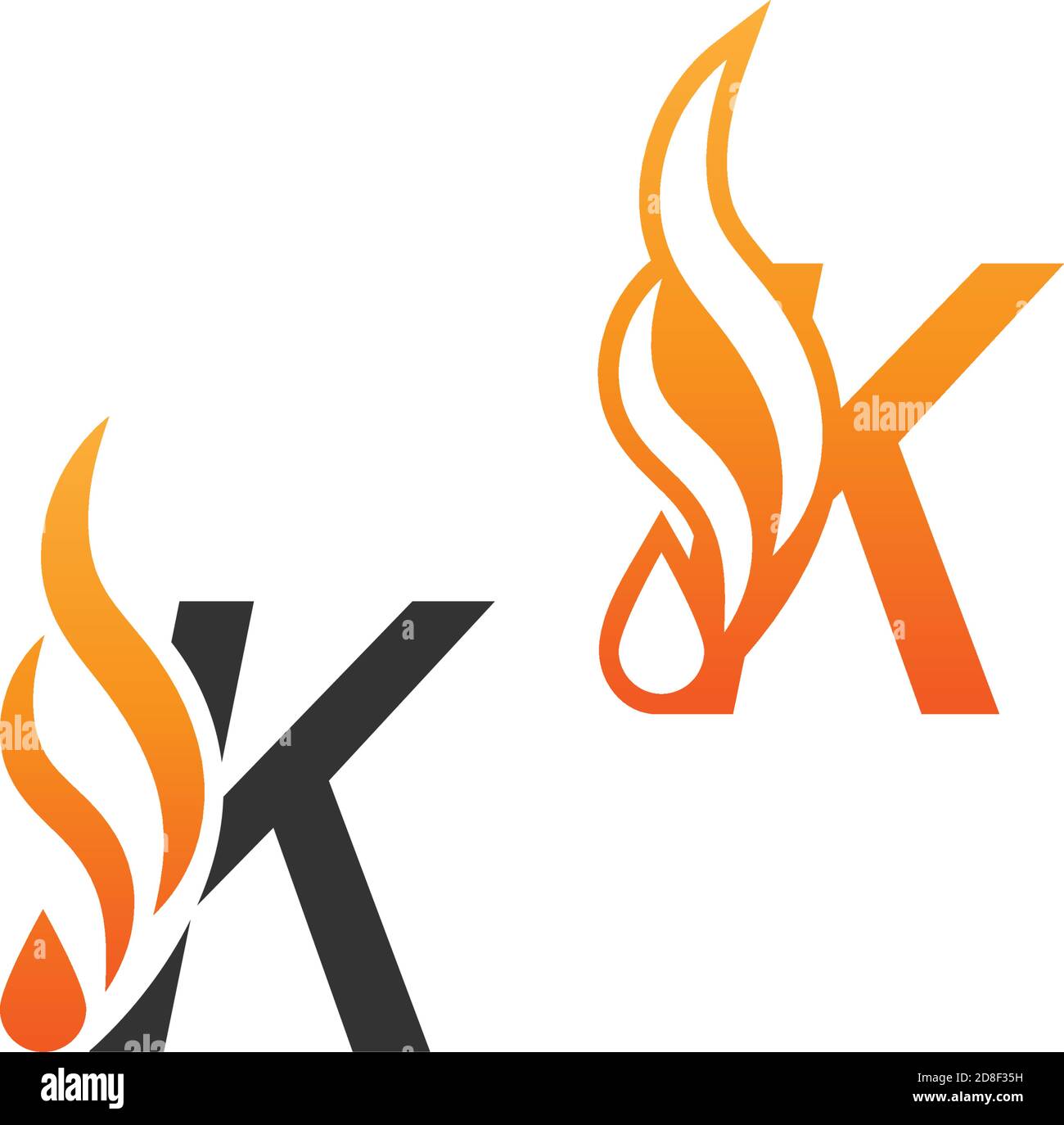 K logo fire Stock Vector Images - Alamy