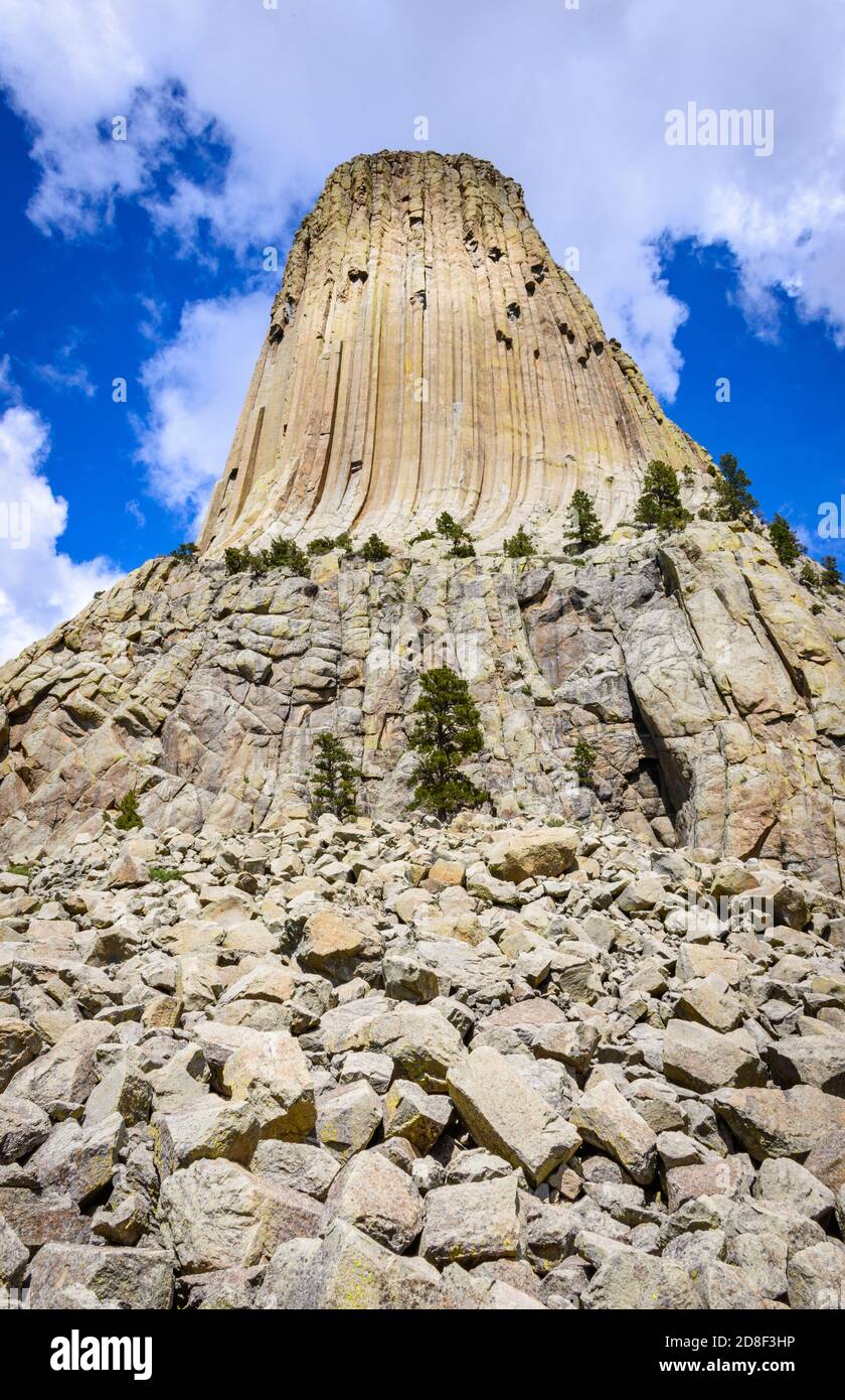 Black white devils tower rock hi-res stock photography and images - Alamy