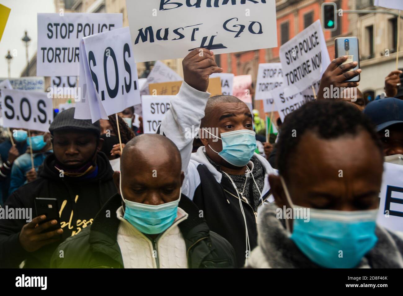 Demonstration of Nigerian citizens against the dictator Muhammadu ...