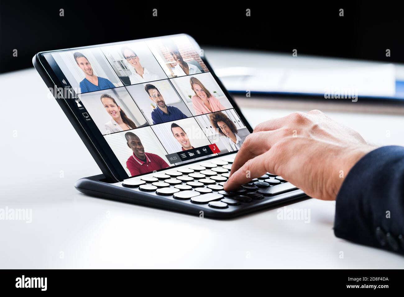 Online Interview Video Conference Call Or Business Webinar Stock Photo ...