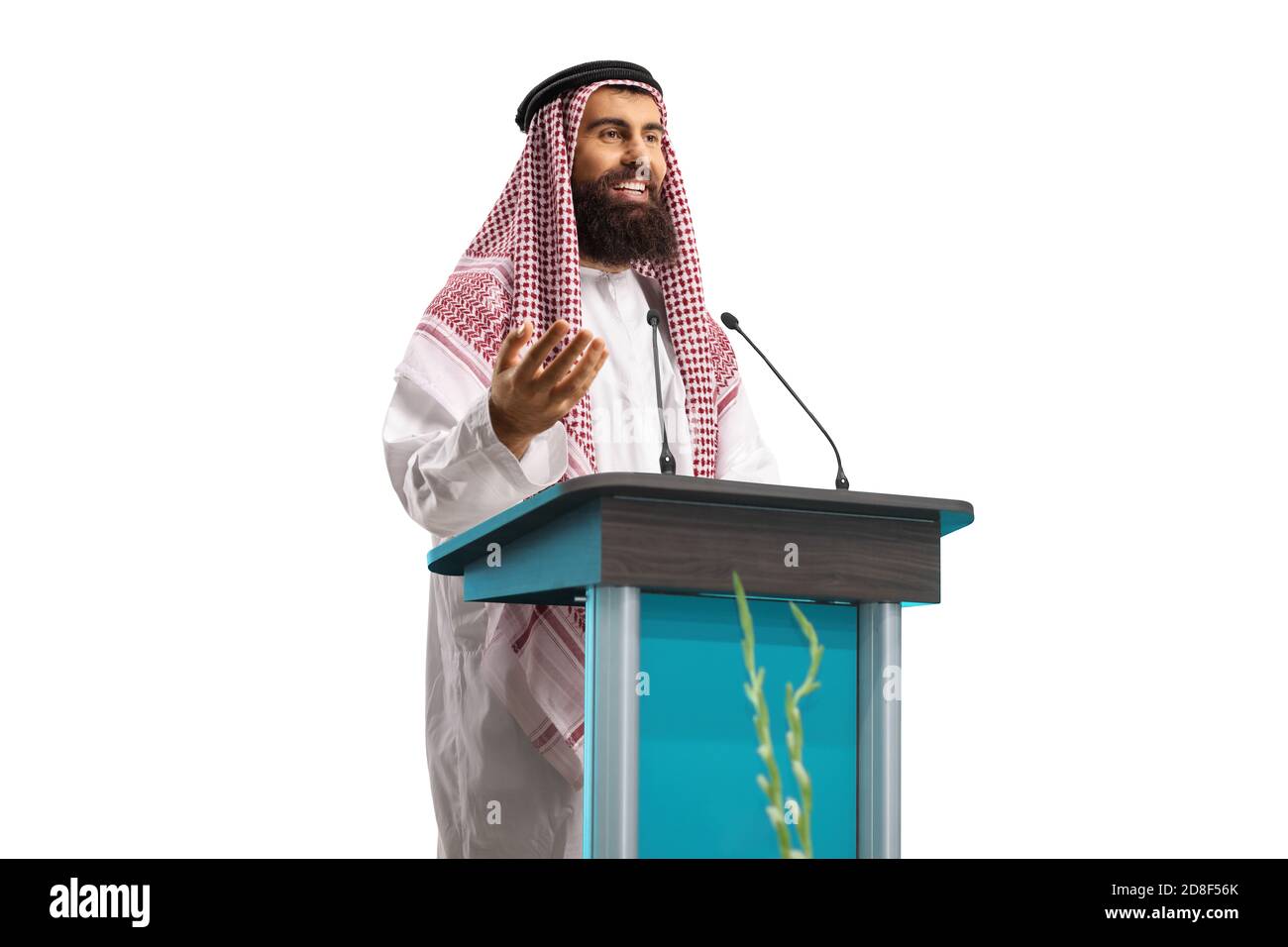 Young man giving presentation on podium hi-res stock photography and ...