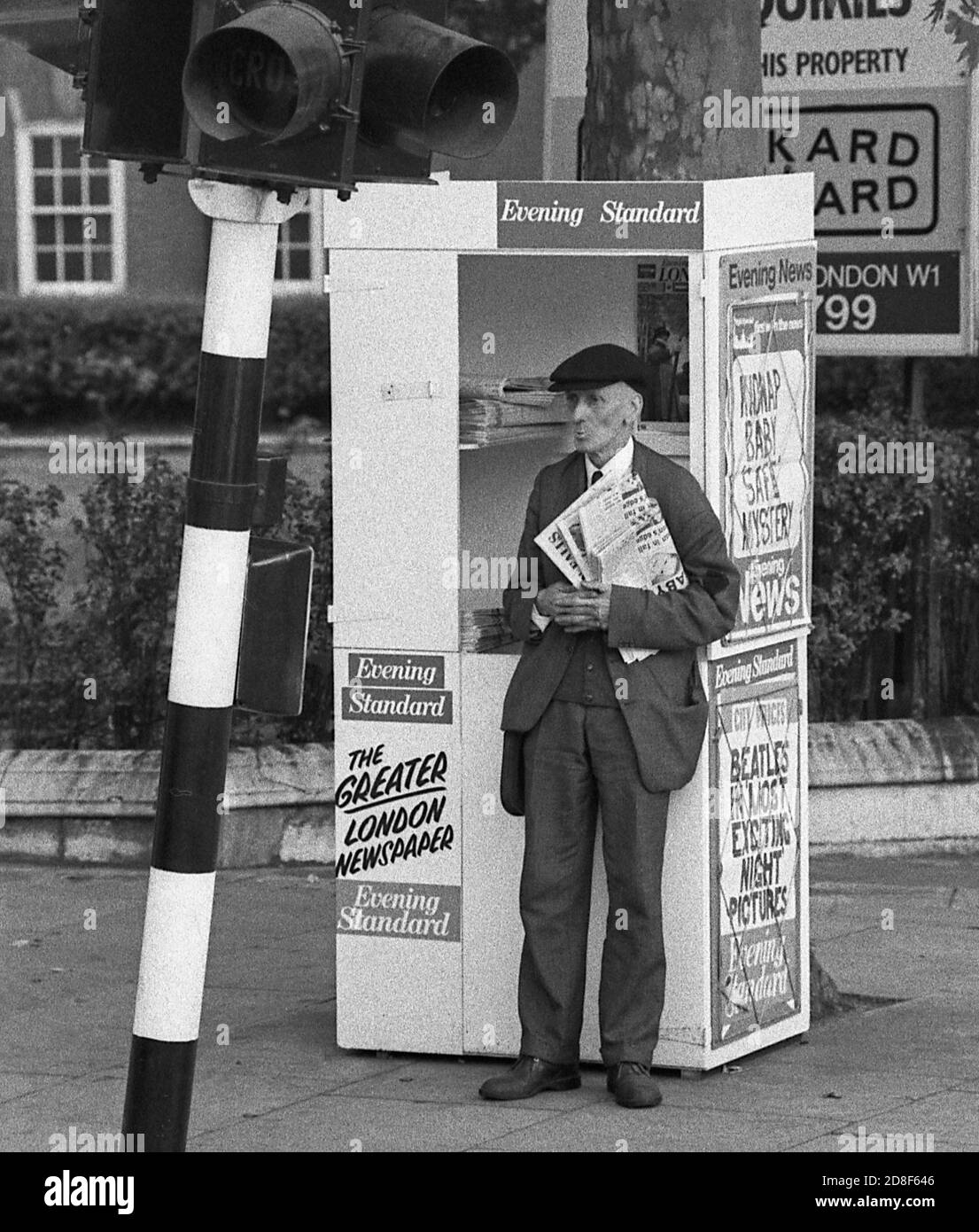 Newspaperman, London, England, 1971 Stock Photo - Alamy