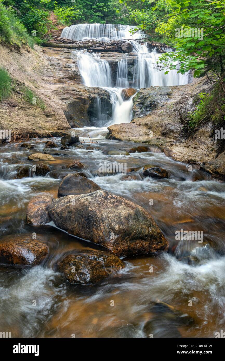 Sable Falls, Pictured Rocks National Lakeshore, near Munising, MI, USA ...