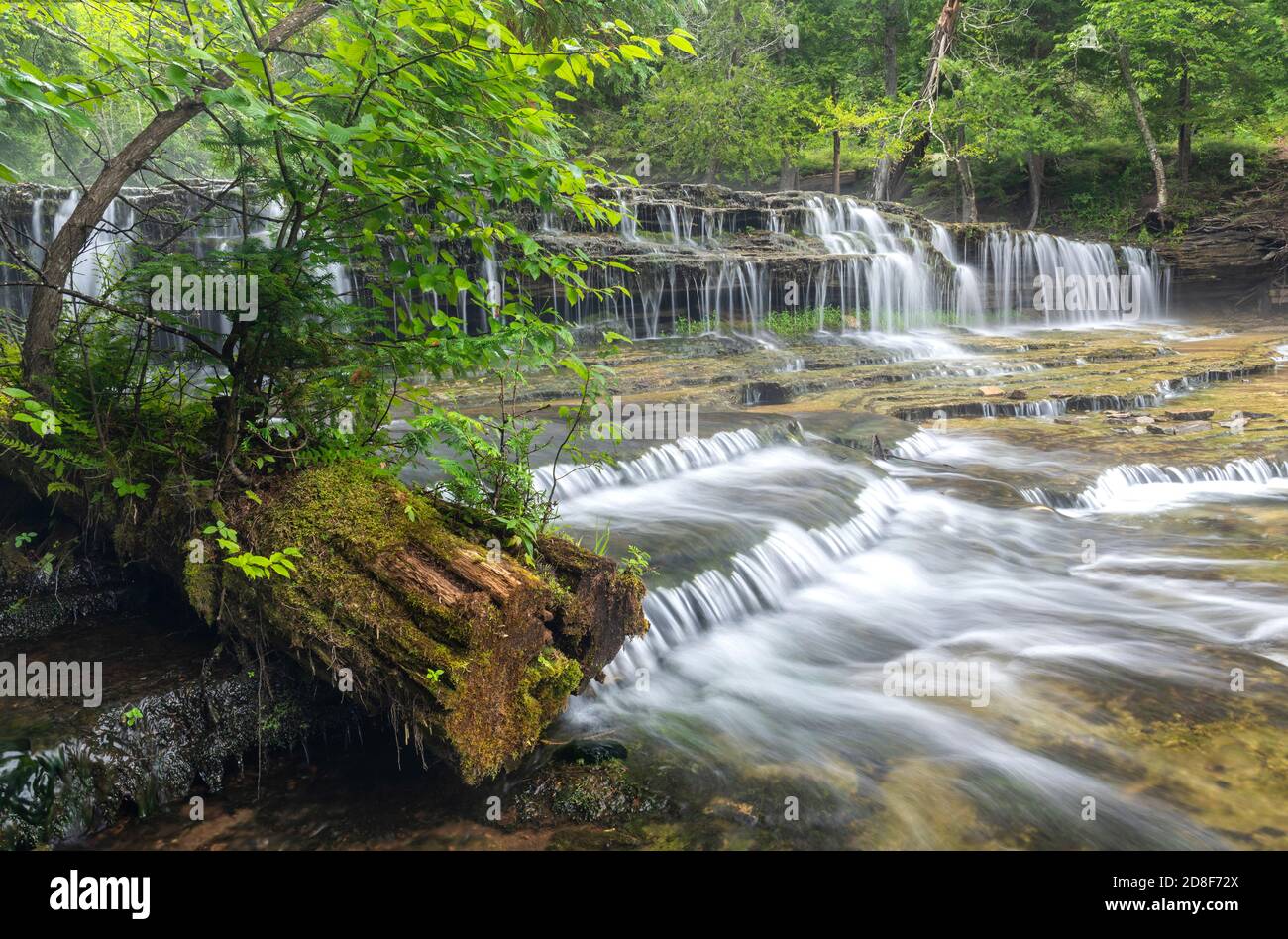Au Train Falls, late Summer, near Munising, Michigan, USA Stock Photo ...