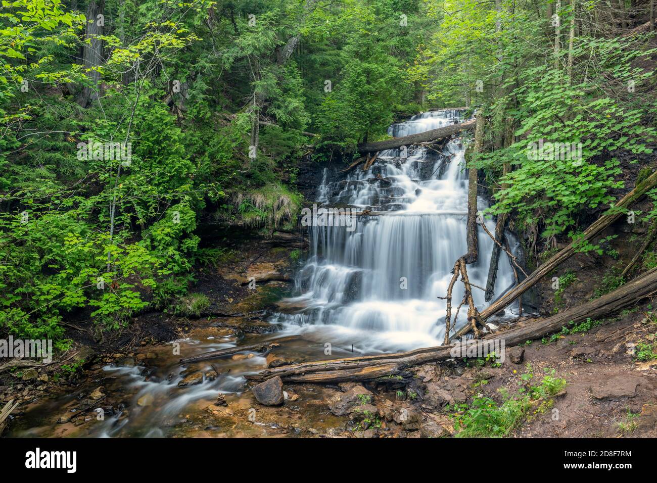 Wagner Falls, near Munising, Michigan, USA, by Dominique Braud ...