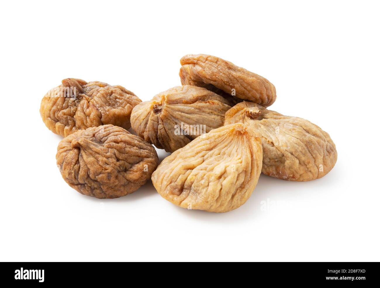 Multiple dried figs on a white background Stock Photo - Alamy