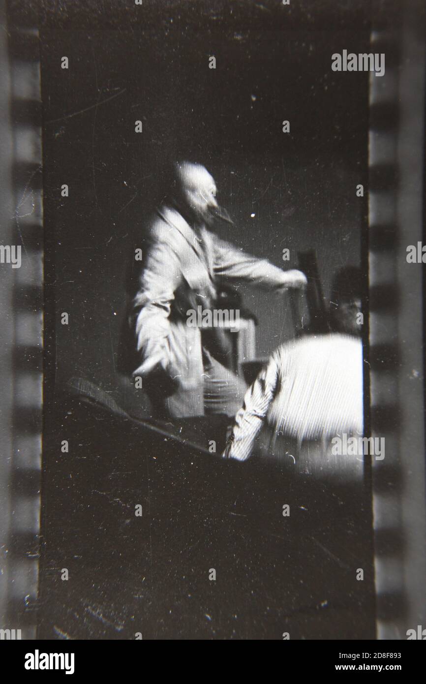 Fine 1970s vintage black ad white photography of a dramatic stage play ...