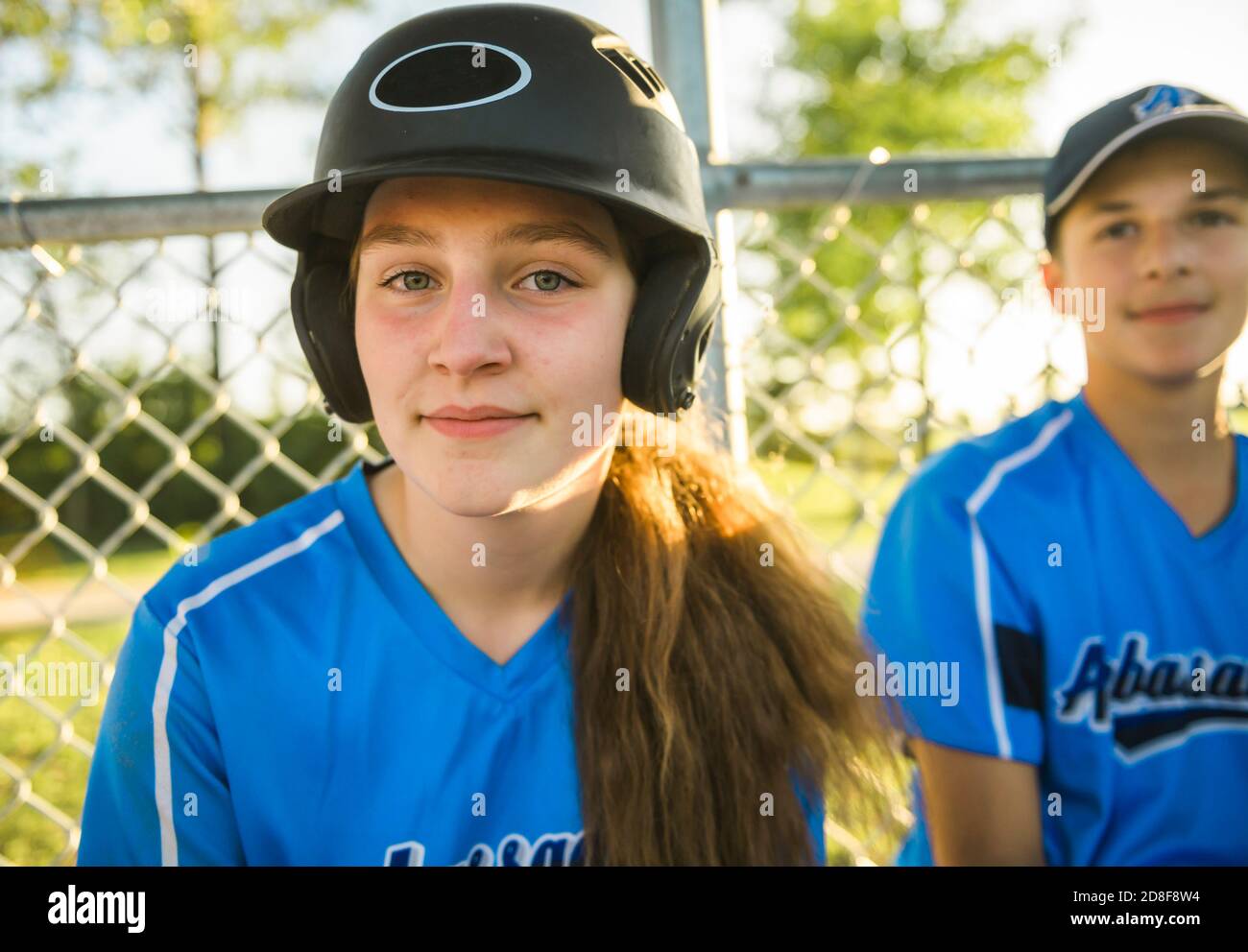 Group of baseball players standing together on the playground Stock ...