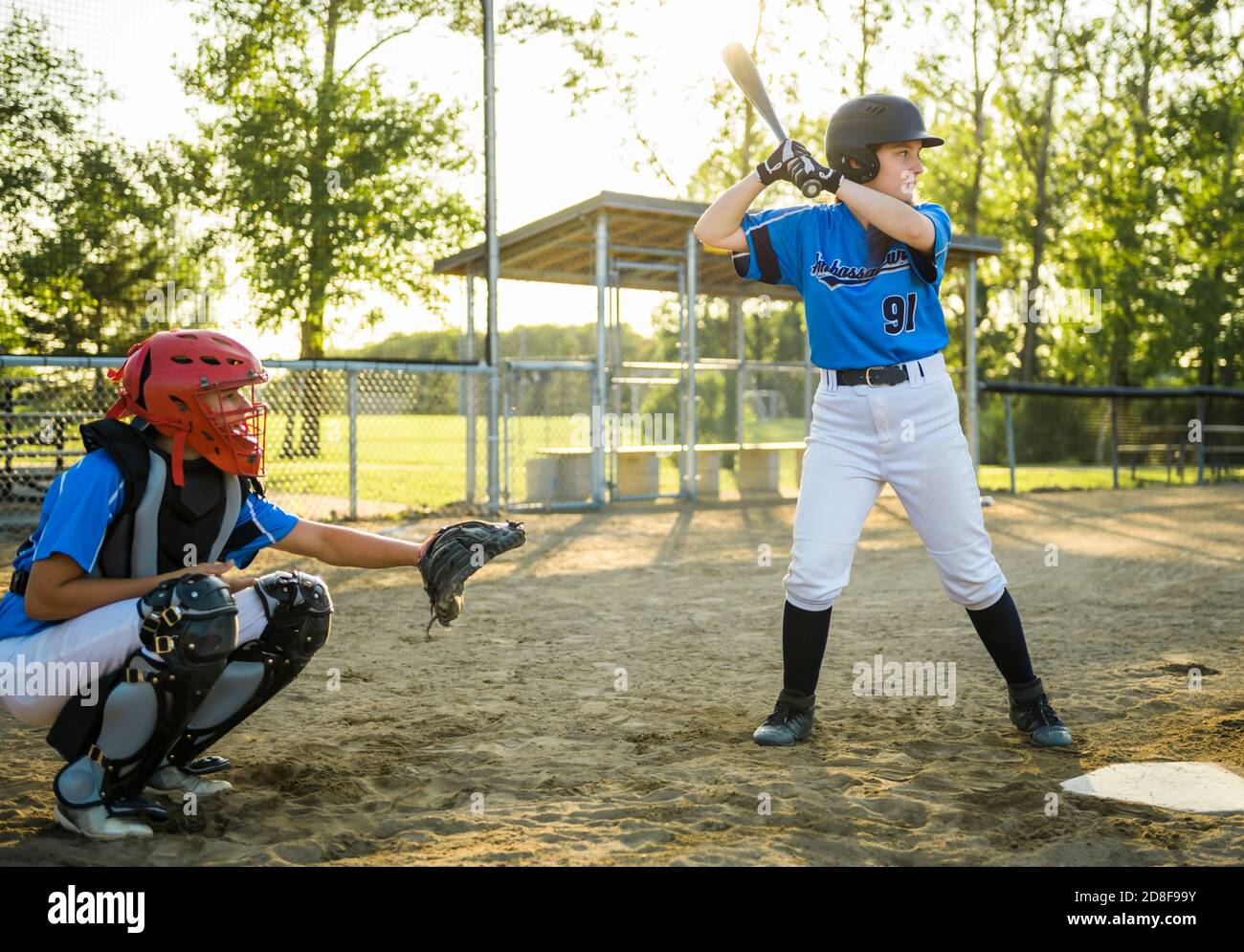 Group of baseball players standing together on the playground Stock ...