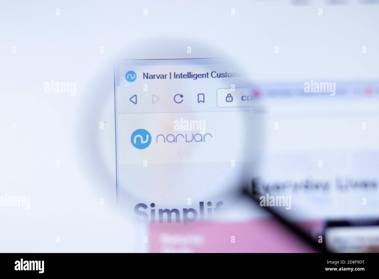 New York, USA - 29 September 2020: Narvar narvar.com company website ...