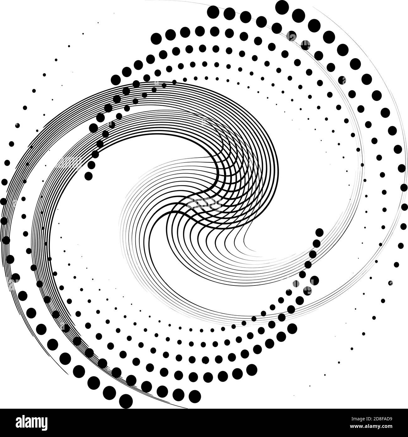 Overlaying abstract Spiral, Swirl, Twirl vector. Volute, helix ...