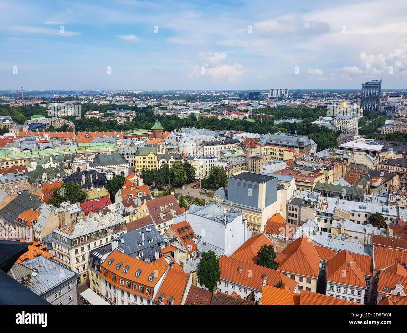 Riga is the capital of Latvia. View from above Stock Photo - Alamy