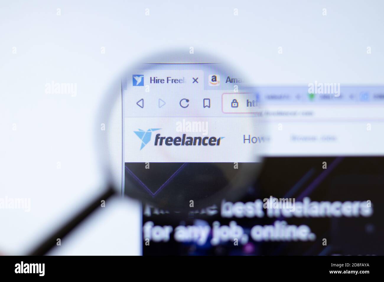 New York, USA - 29 September 2020: freelancer.com Freelancer company ...