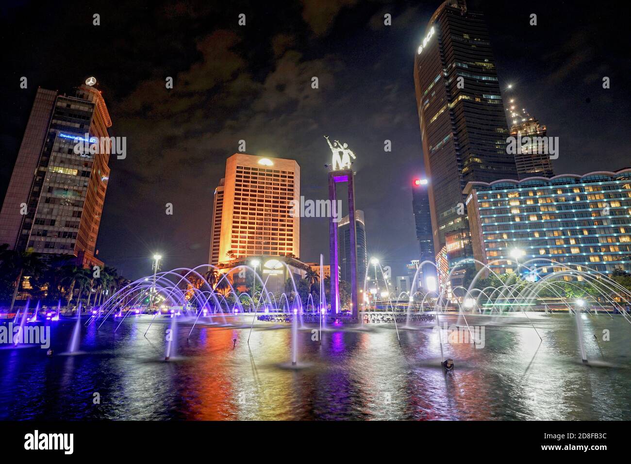 Night at Bundaran HI, Jakarta City, Indonesia Stock Photo - Alamy