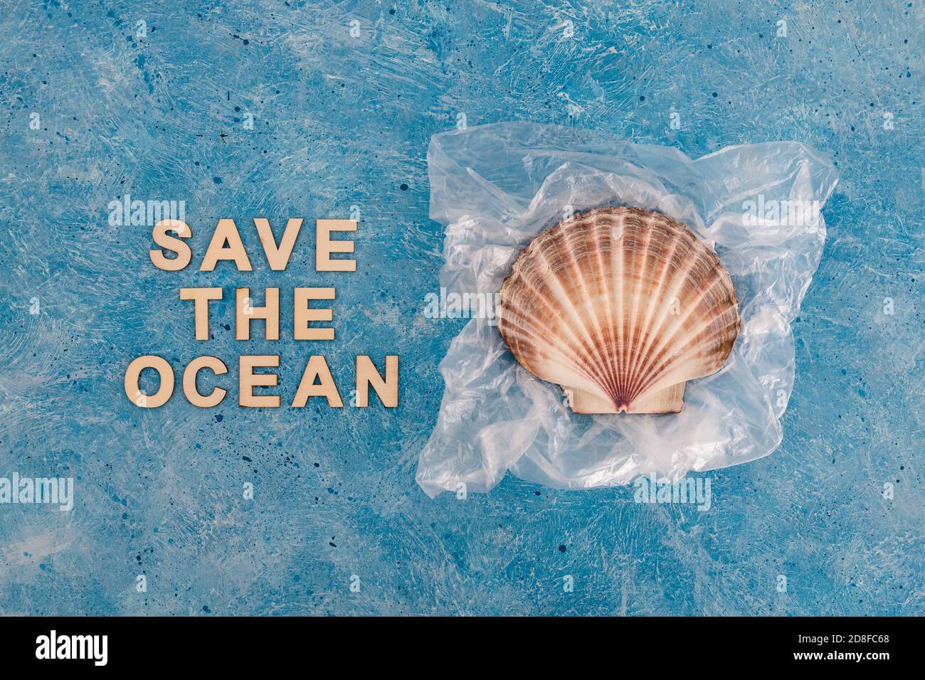 respect the environment and act for climate change, save the ocean text ...