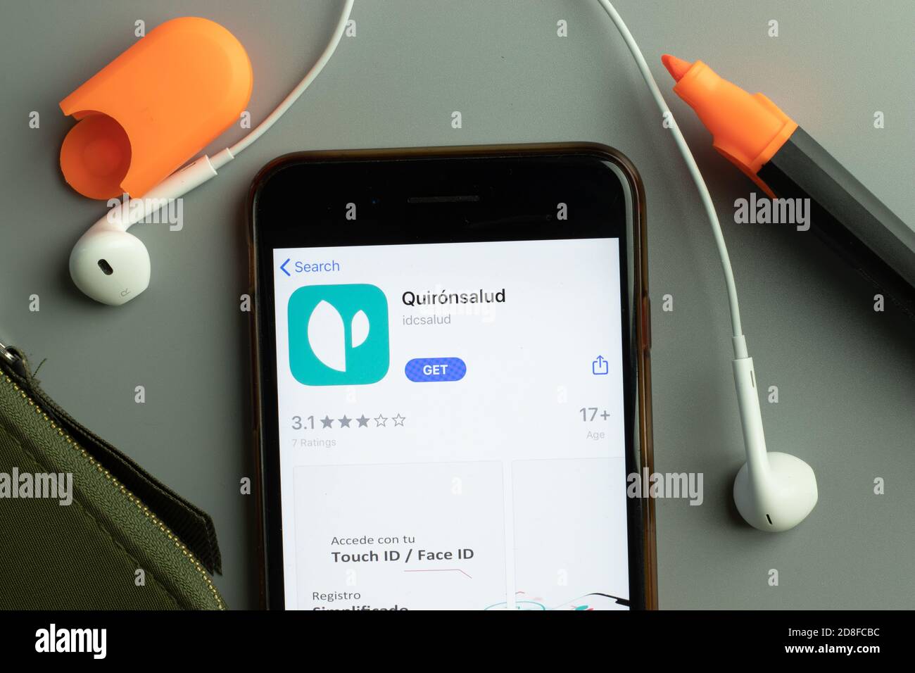 New York, USA - 26 October 2020: Quironsalud mobile app icon logo on ...