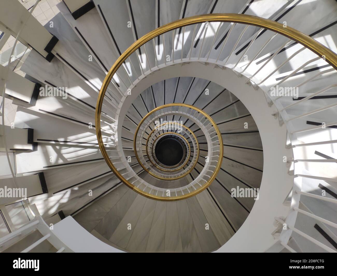 Top view of the spiral staircase Stock Photo - Alamy