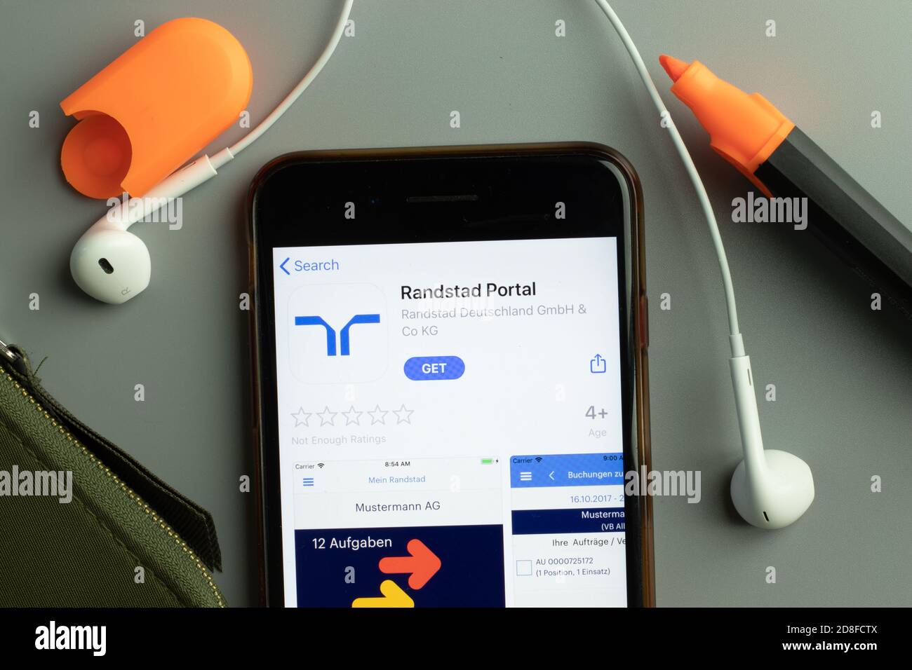 New York, USA - 26 October 2020: Randstad Portal mobile app icon logo ...