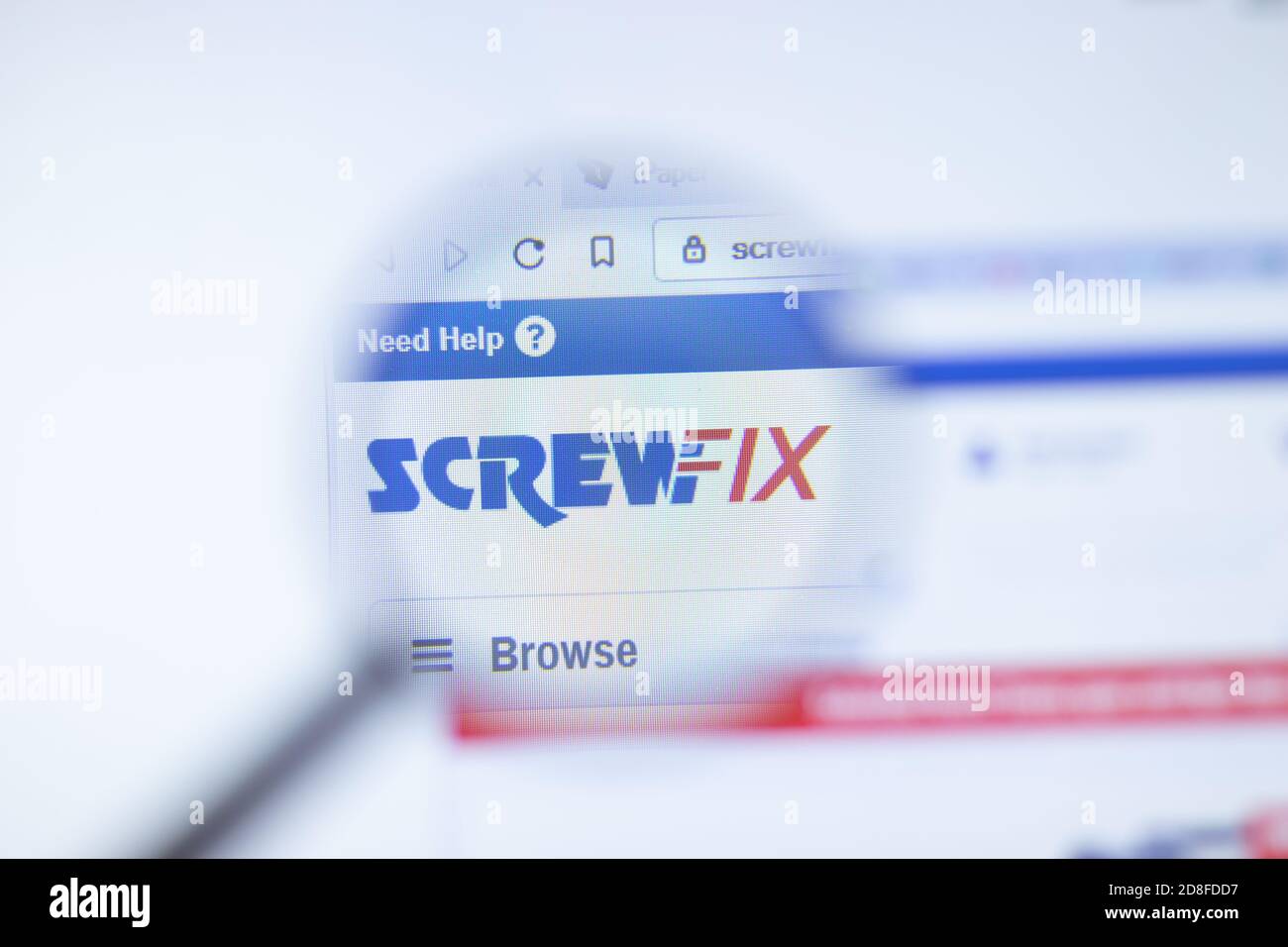 New York, USA - 29 September 2020: Screwfix screwfix.com company ...