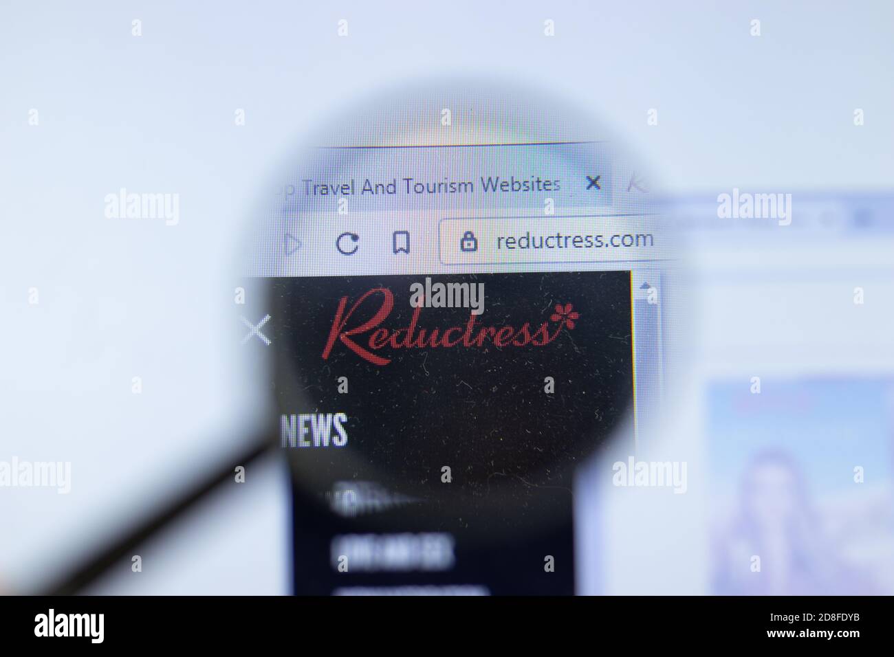 New York, USA - 26 October 2020: Reductress company website with logo ...