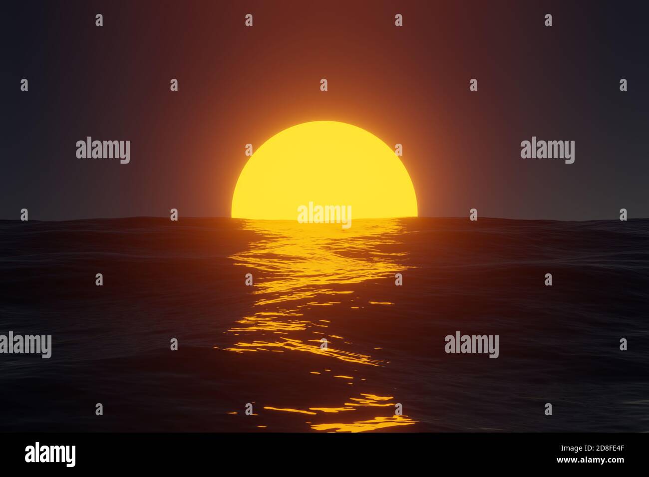 3d sunset hi-res stock photography and images - Alamy