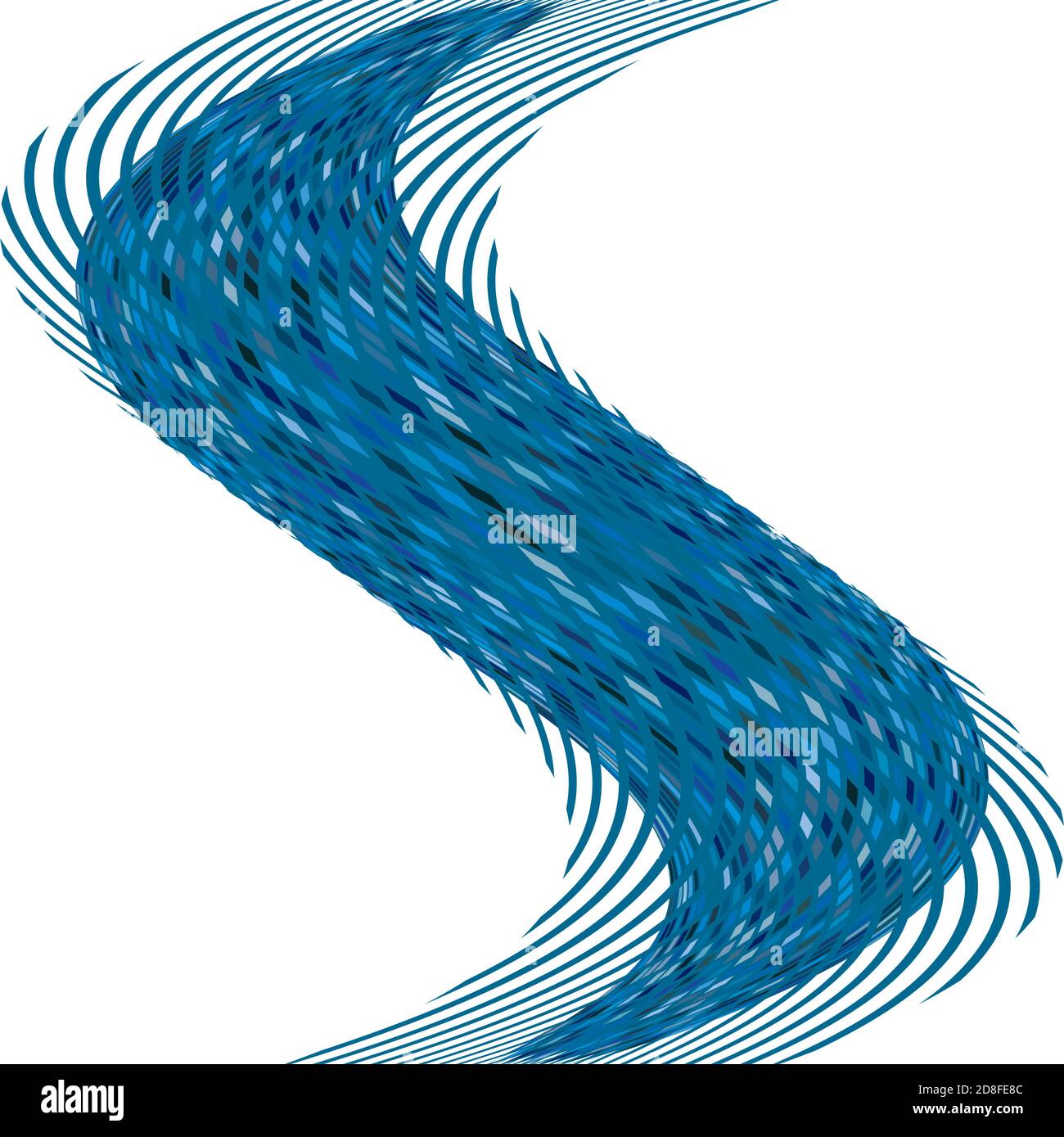 Colorful wavy, waving and undulating, billowy lines, stripes abstract ...