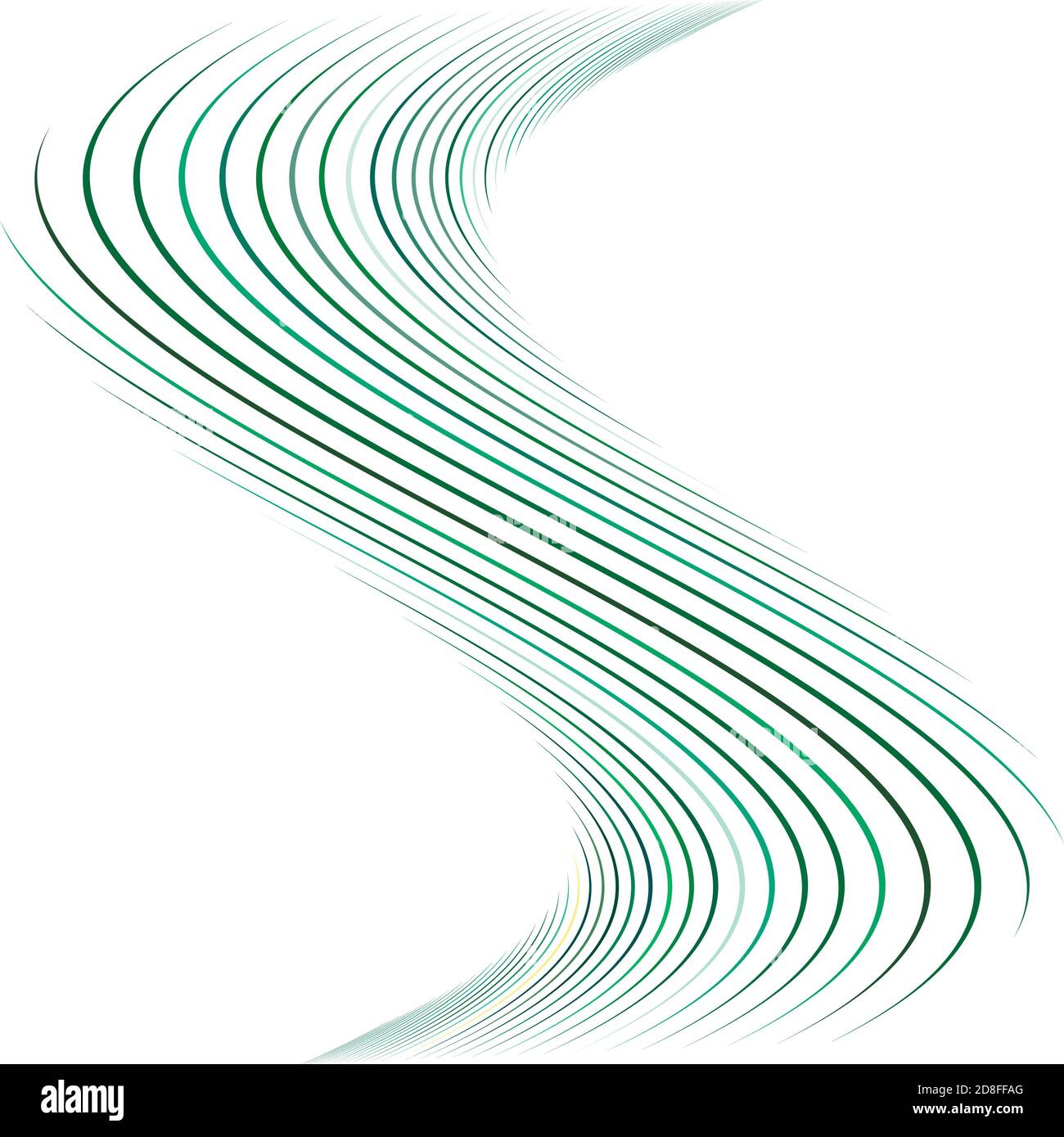 Green flowing parallel lines hi-res stock photography and images - Alamy