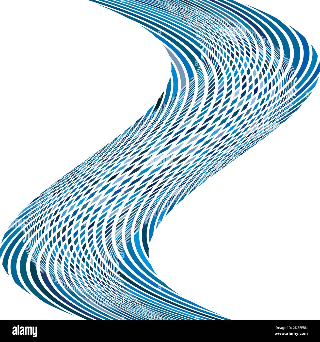 Colorful wavy, waving and undulating, billowy lines, stripes abstract ...