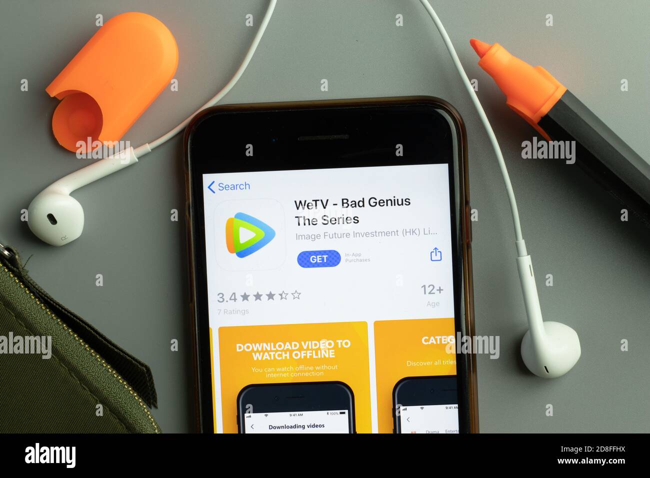 New York, USA - 26 October 2020: WeTV Bad Genius The Series mobile app ...