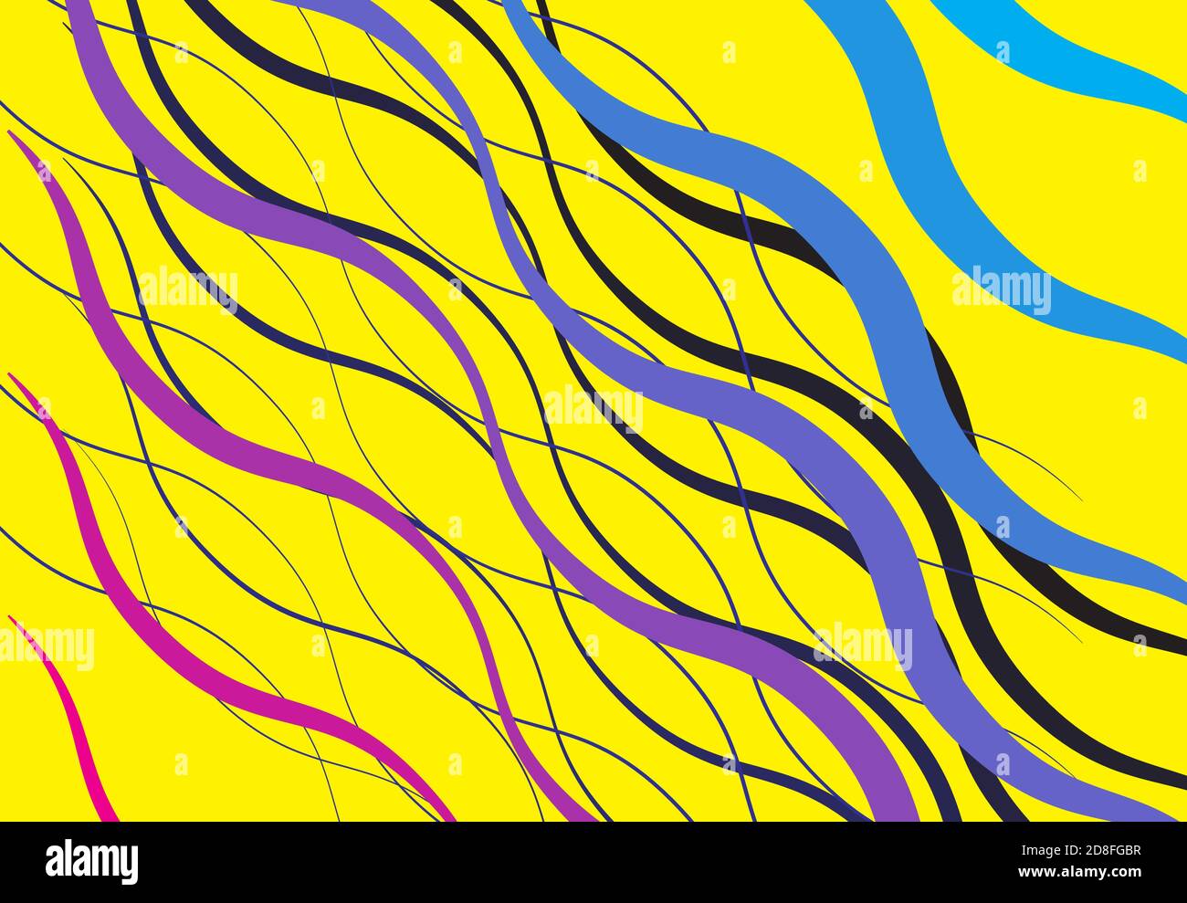 Colorful wavy, waving and undulating, billowy diagonal, olbique and ...