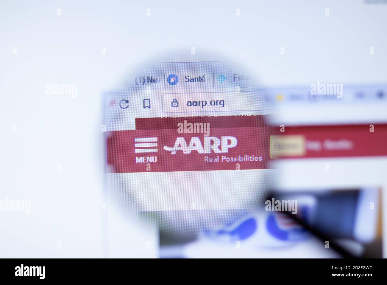 New York, USA - 29 September 2020: AARP aarp.org company website with ...