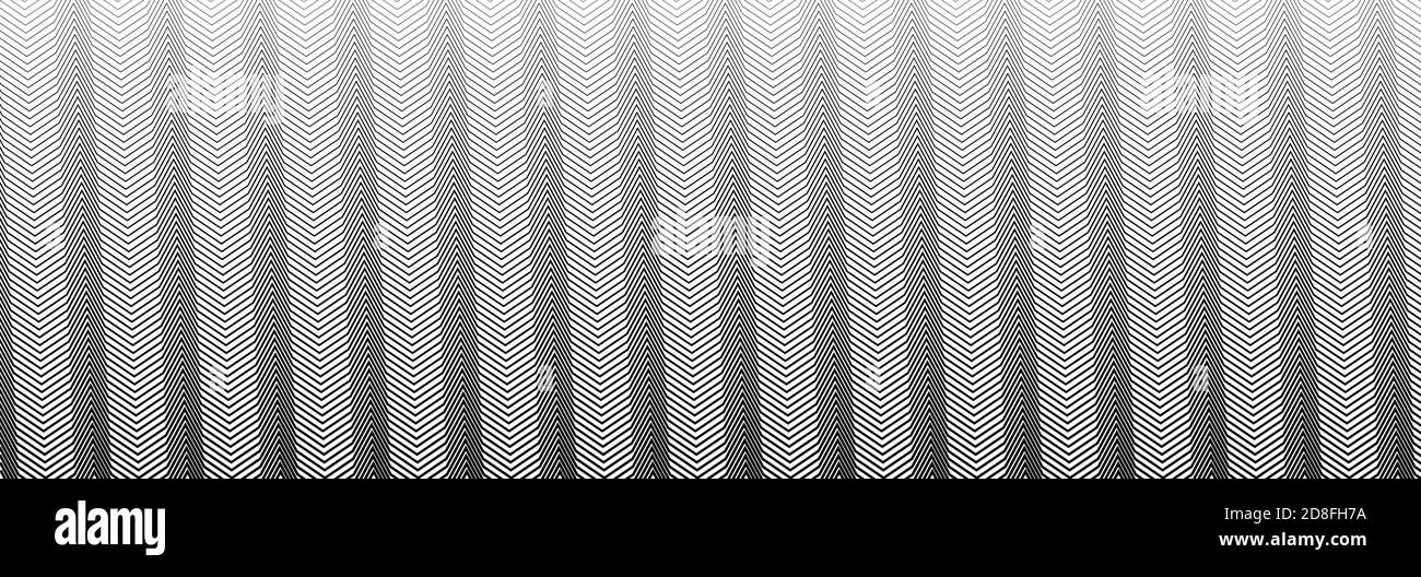 Wide rectangular format wavy, waving, zig-zag, criss-cross lines design ...