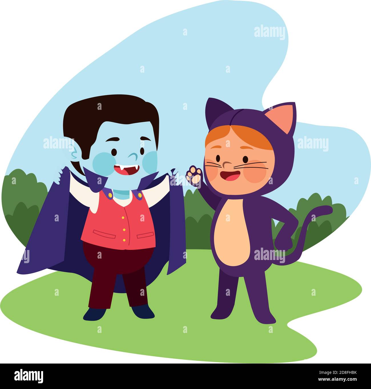 Child dressed up cat Stock Vector Images - Alamy