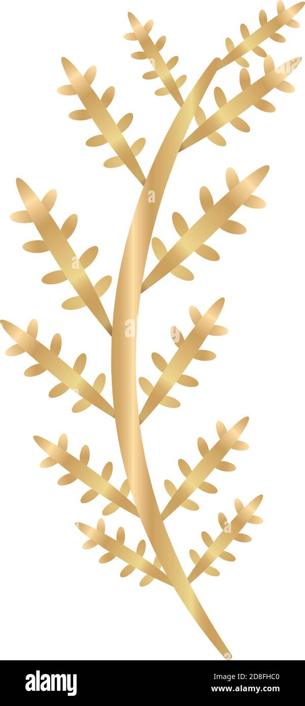 golden branch decoration isolated icon vector illustration design Stock ...