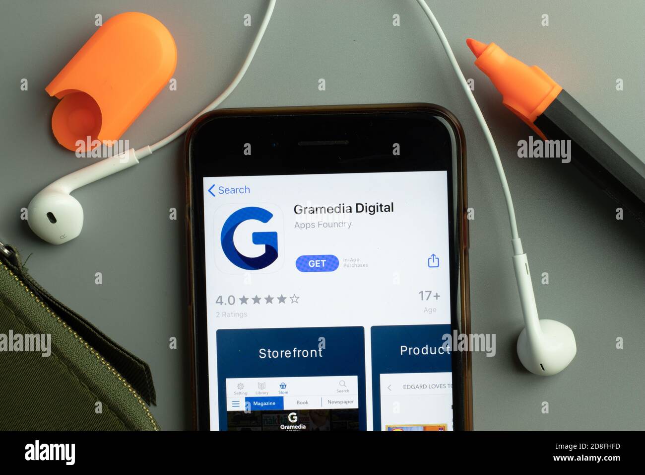 New York, USA - 26 October 2020: Gramedia Digital mobile app icon logo ...