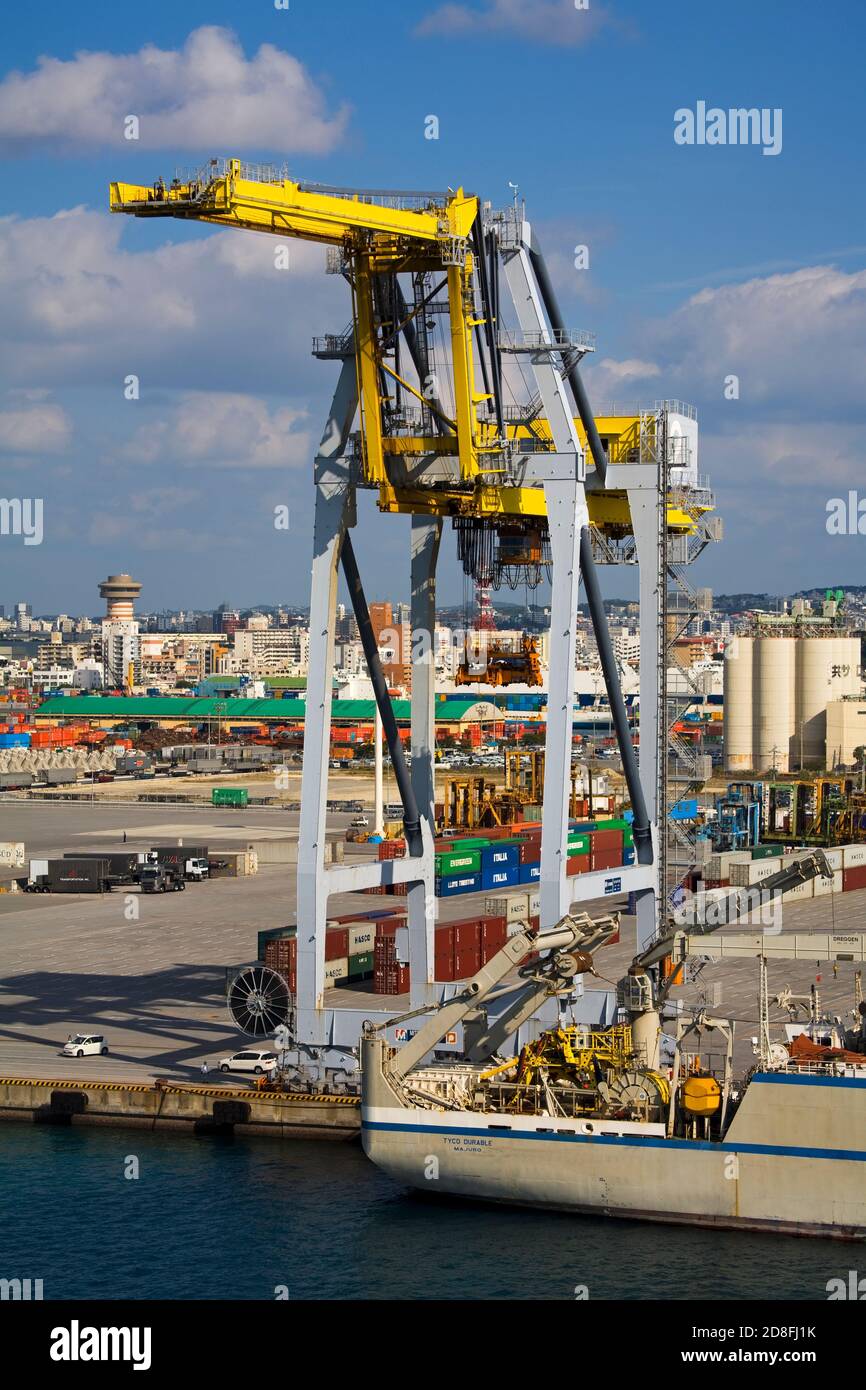 Container Port, Naha City, Okinawa Island, Japan, Asia Stock Photo - Alamy