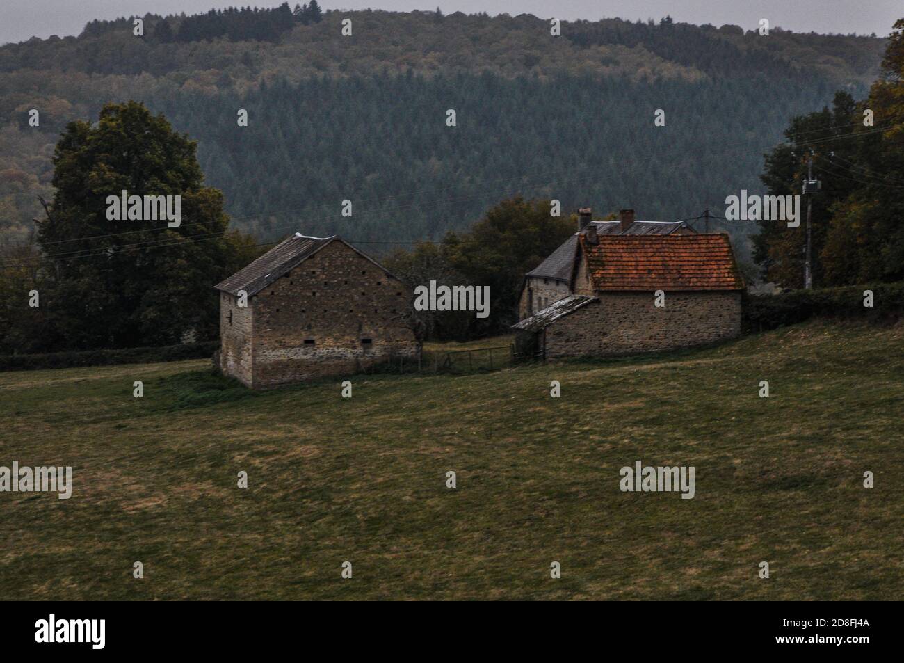 Small rural houses surrounded by trees Stock Photo - Alamy