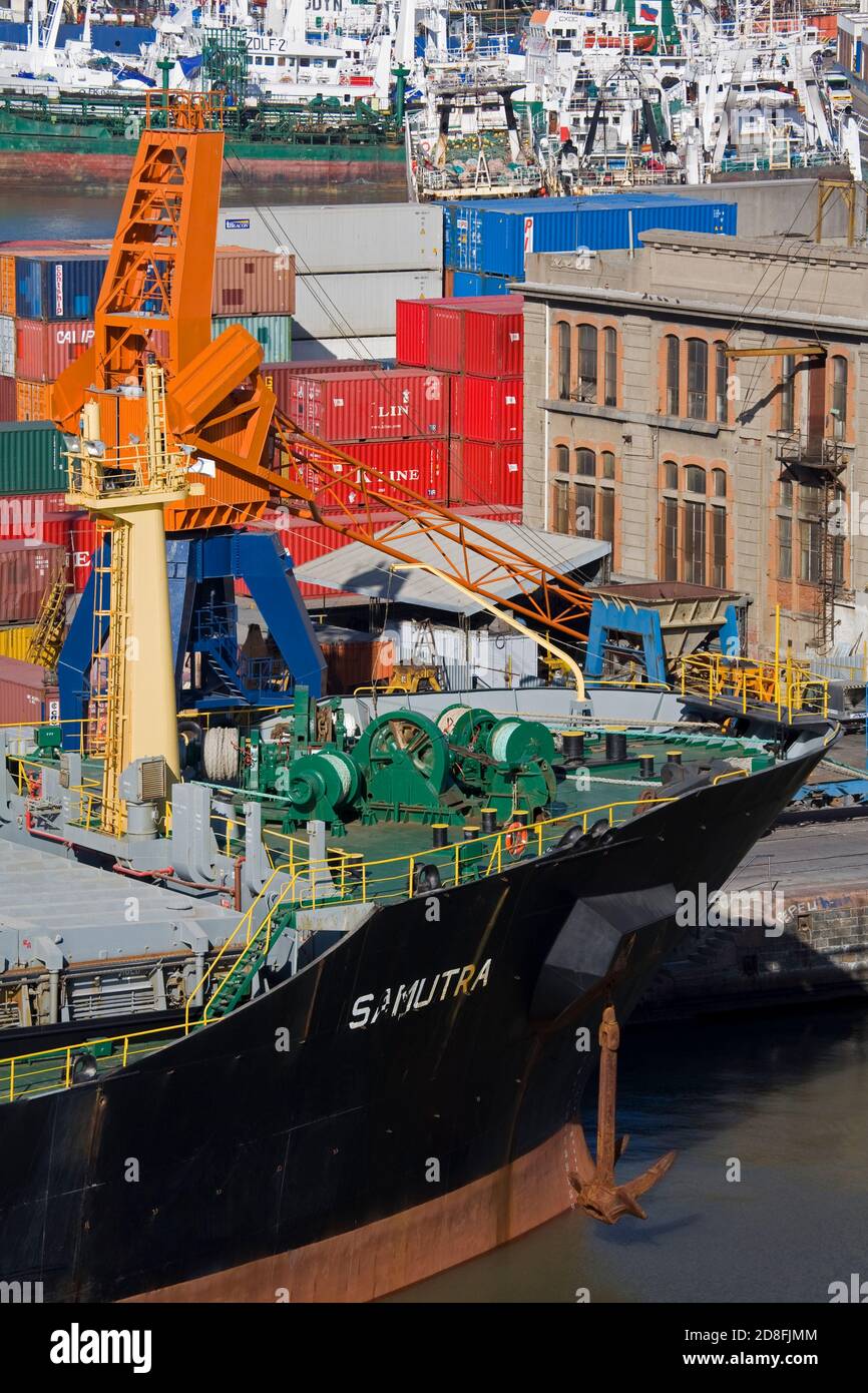 Montevideo port container ship hi-res stock photography and images - Alamy