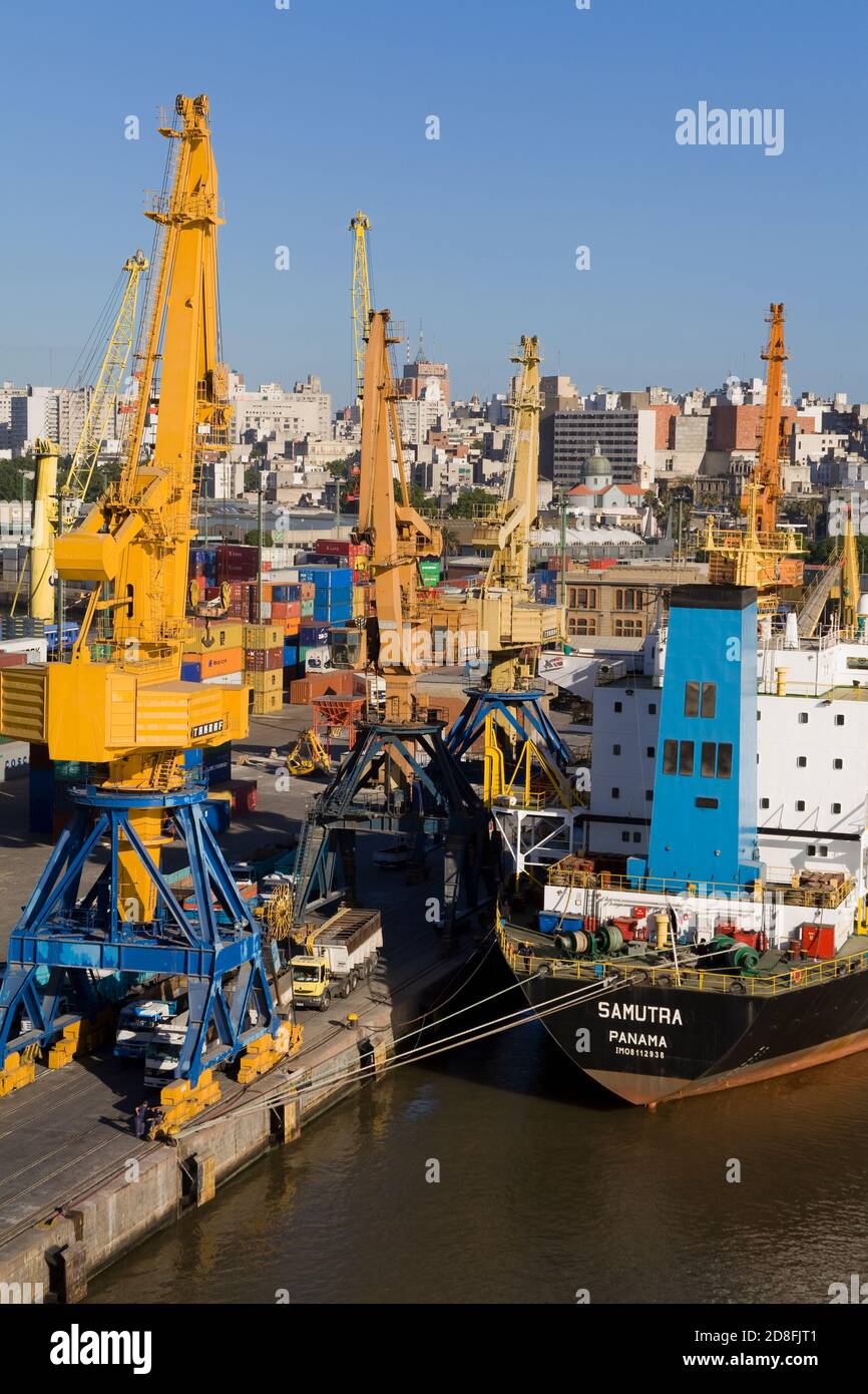 Montevideo port container ship hi-res stock photography and images - Alamy