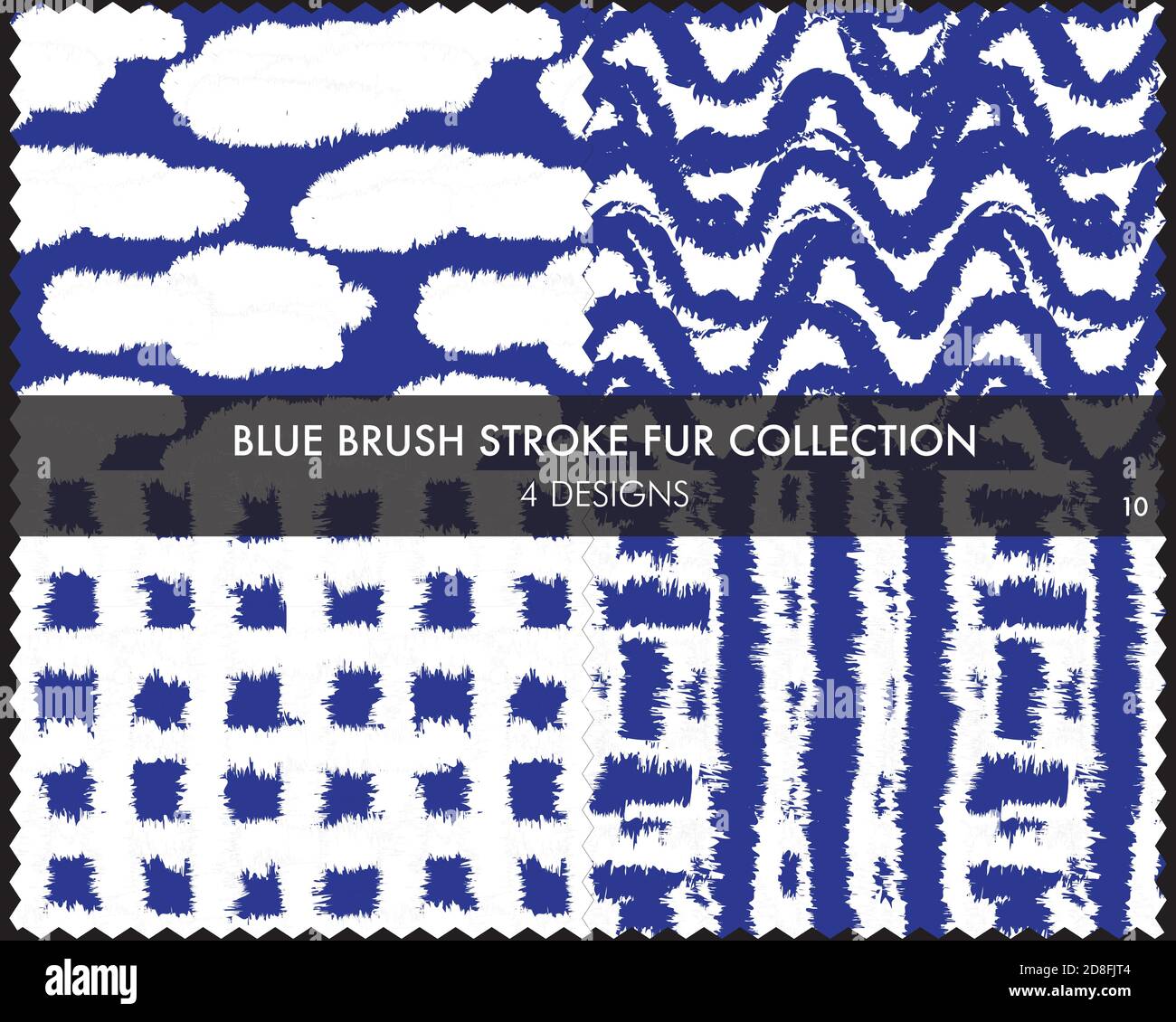 Brush stroke fur collection includes 4 design swatches for fashion ...