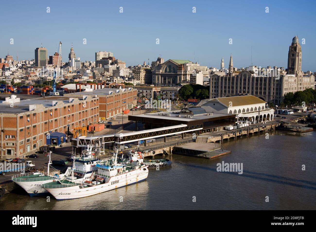 Terminal building in Port of Montevideo, Uruguay, South America Stock ...