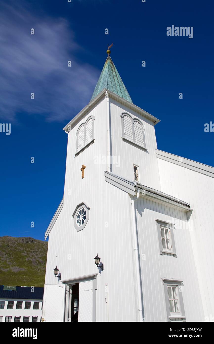Honningsvag Church, Honningsvag Port, Mageroya Island, Finnmark Region ...