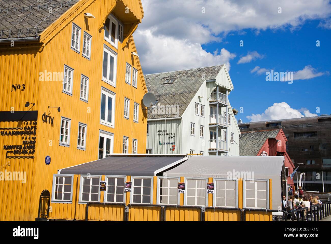 Warehouses on Skansen Docks, Tromso City, Troms County, Norway ...
