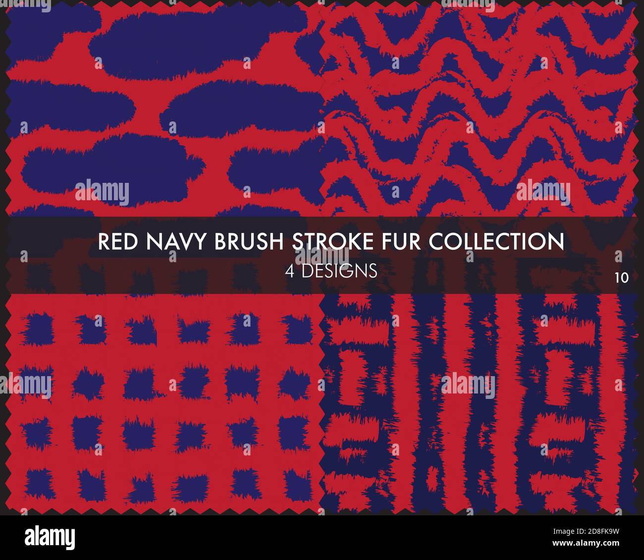 Brush stroke fur collection includes 4 design swatches for fashion ...