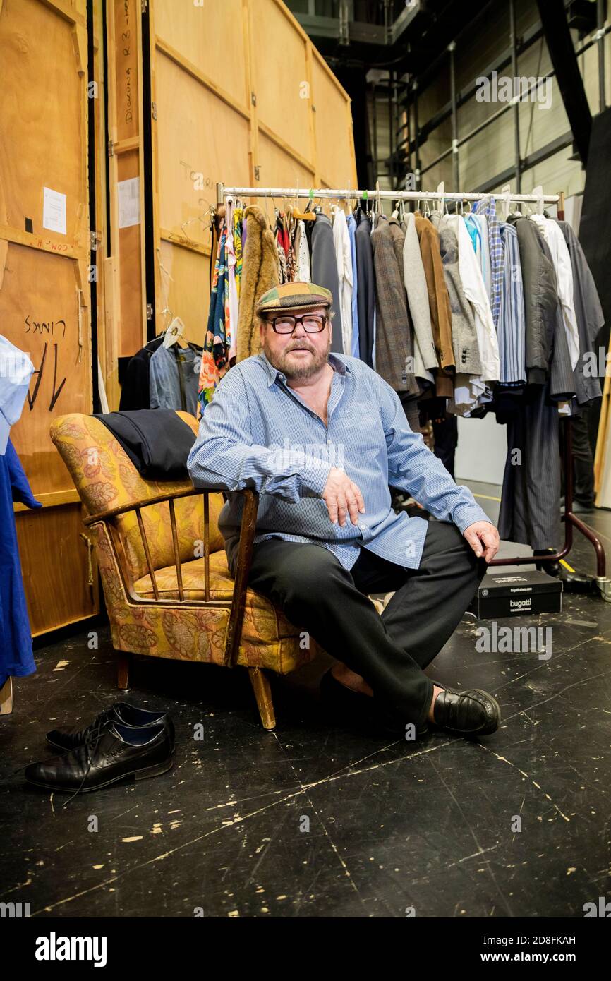 Berlin, Germany. 20th Oct, 2020. Walter Plathe, actor, sits in the ...