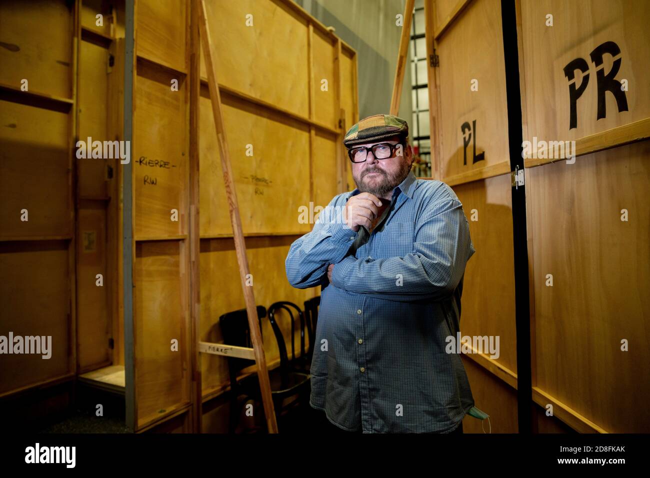 Berlin, Germany. 20th Oct, 2020. Walter Plathe, actor, stands between ...