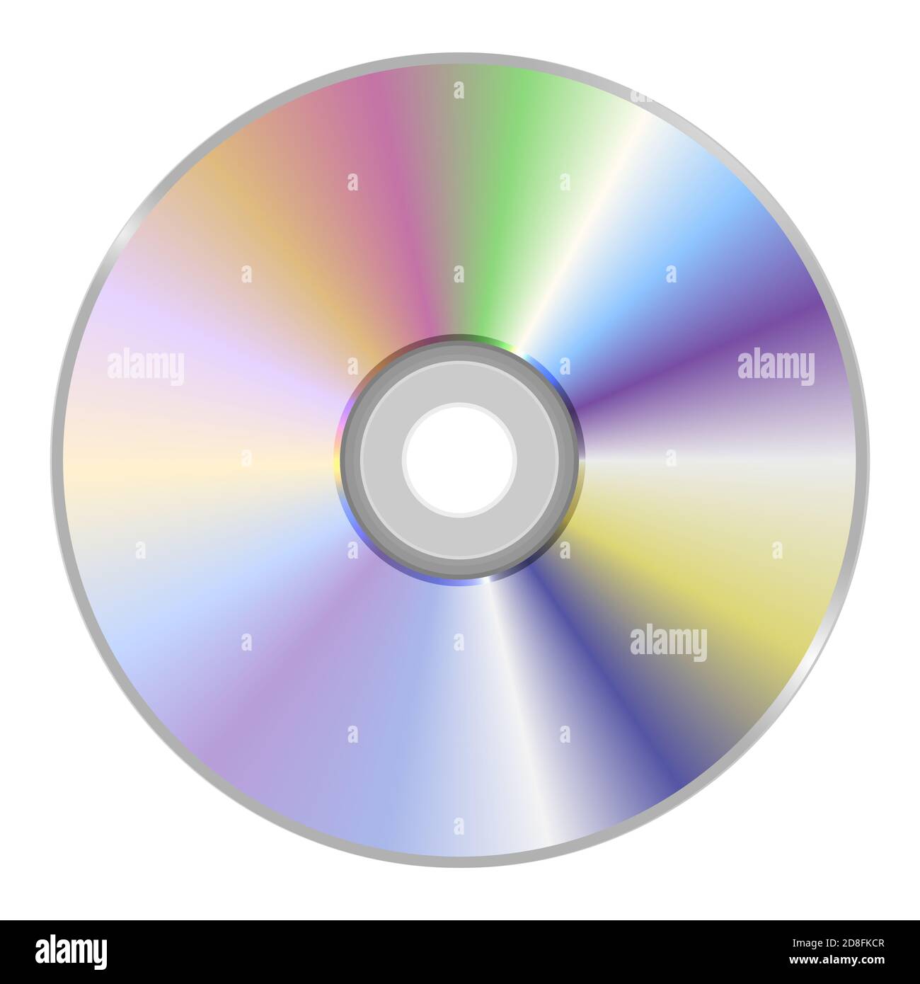Blank CD or DVD disc isolated on white background. 3d illustration ...