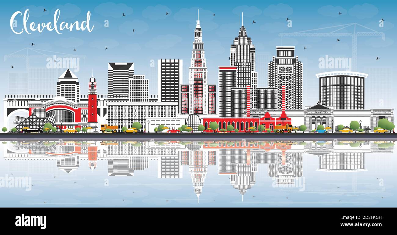 Cleveland skyline Stock Vector Images - Alamy