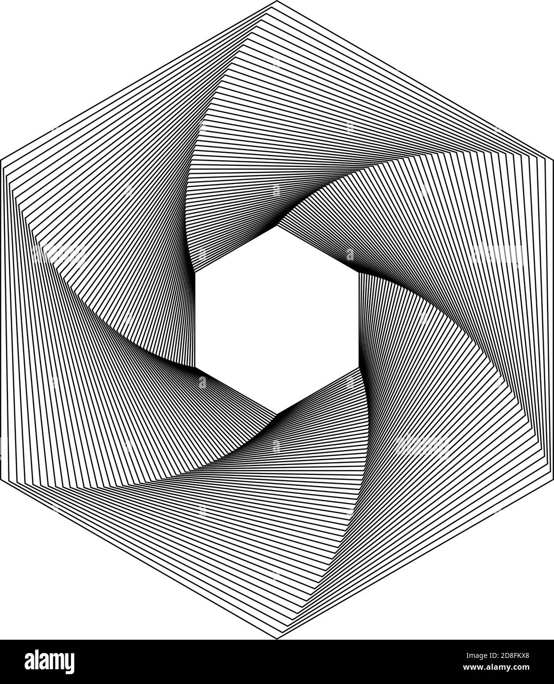 Abstract gematric line art isolate on white background. Vector ...