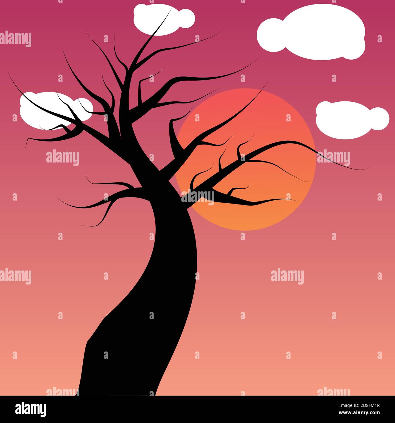 Sunset And Sunrise Stock Vector Images - Alamy